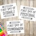 Printable First Day of School Sign, Coloring Pages, Digital, Download ...
