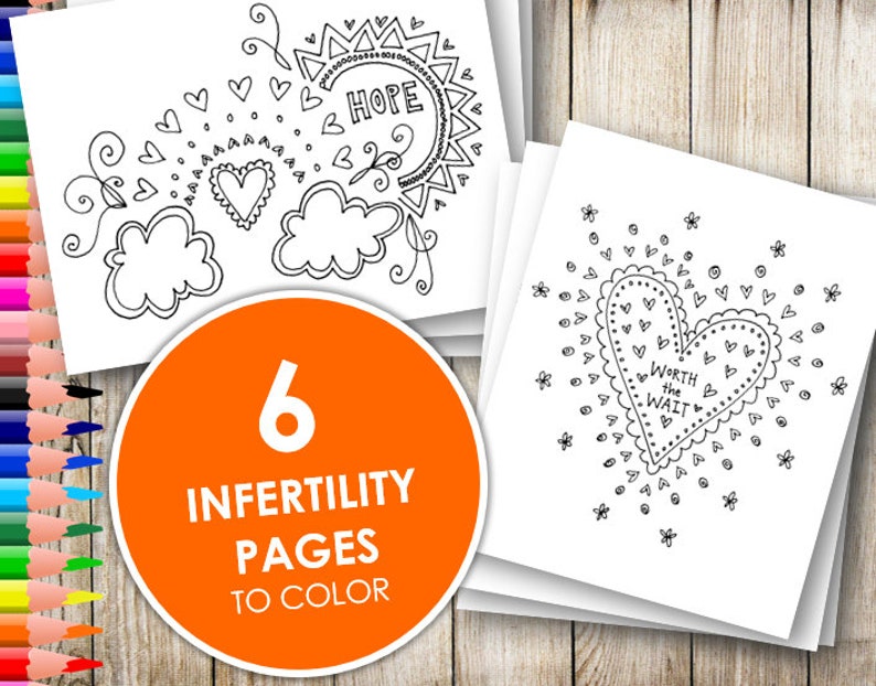 Printable Infertility Awareness Coloring Pages, Adult Coloring Sheets ...