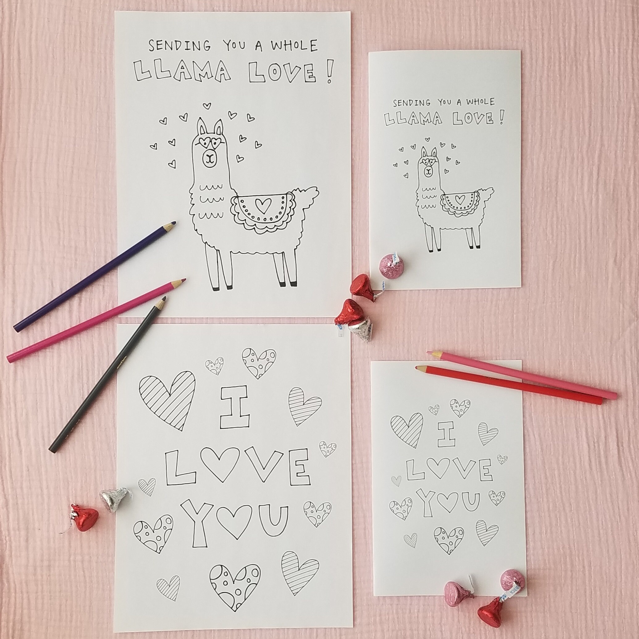 Printable Valentine’s Day Cards and Coloring Pages, Adult and Kid ...