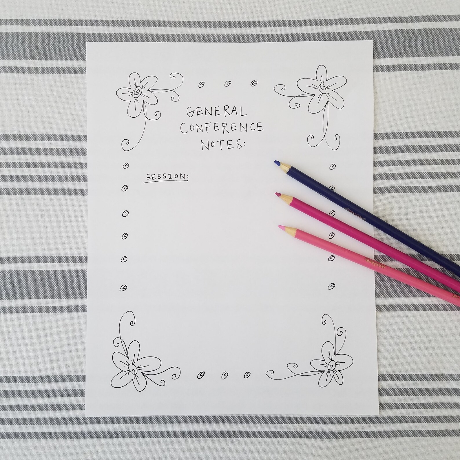 Printable General Conference Coloring Pages and Notes, Adult and Kid ...