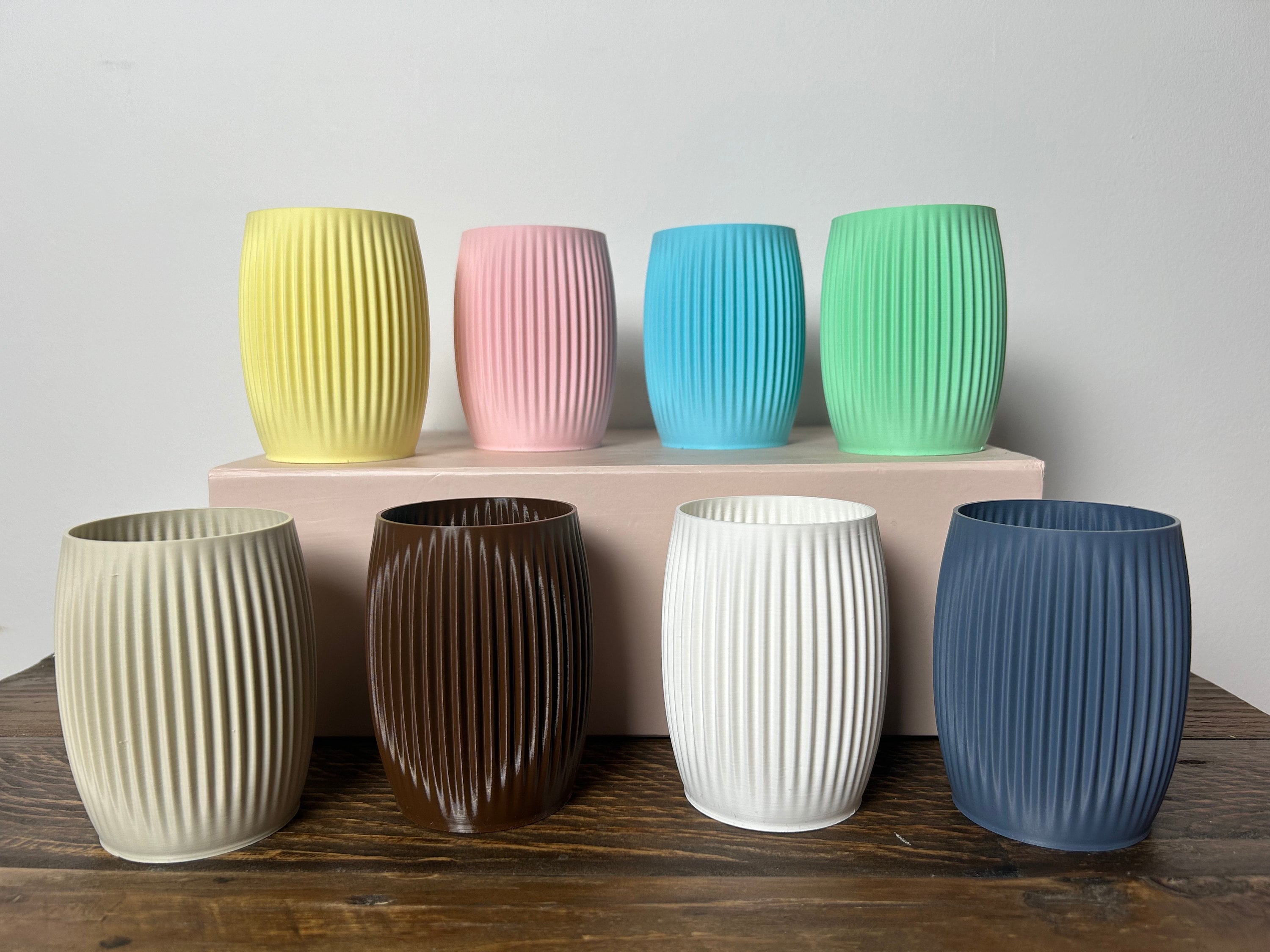 Pen Pots - 3D Printed Colourful Pots Desk Organisers Brush Holder - Etsy UK