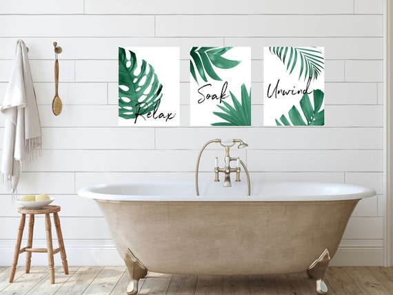 Bathroom Prints Set of 3 Wall Art Home Decor Bathroom - Etsy UK