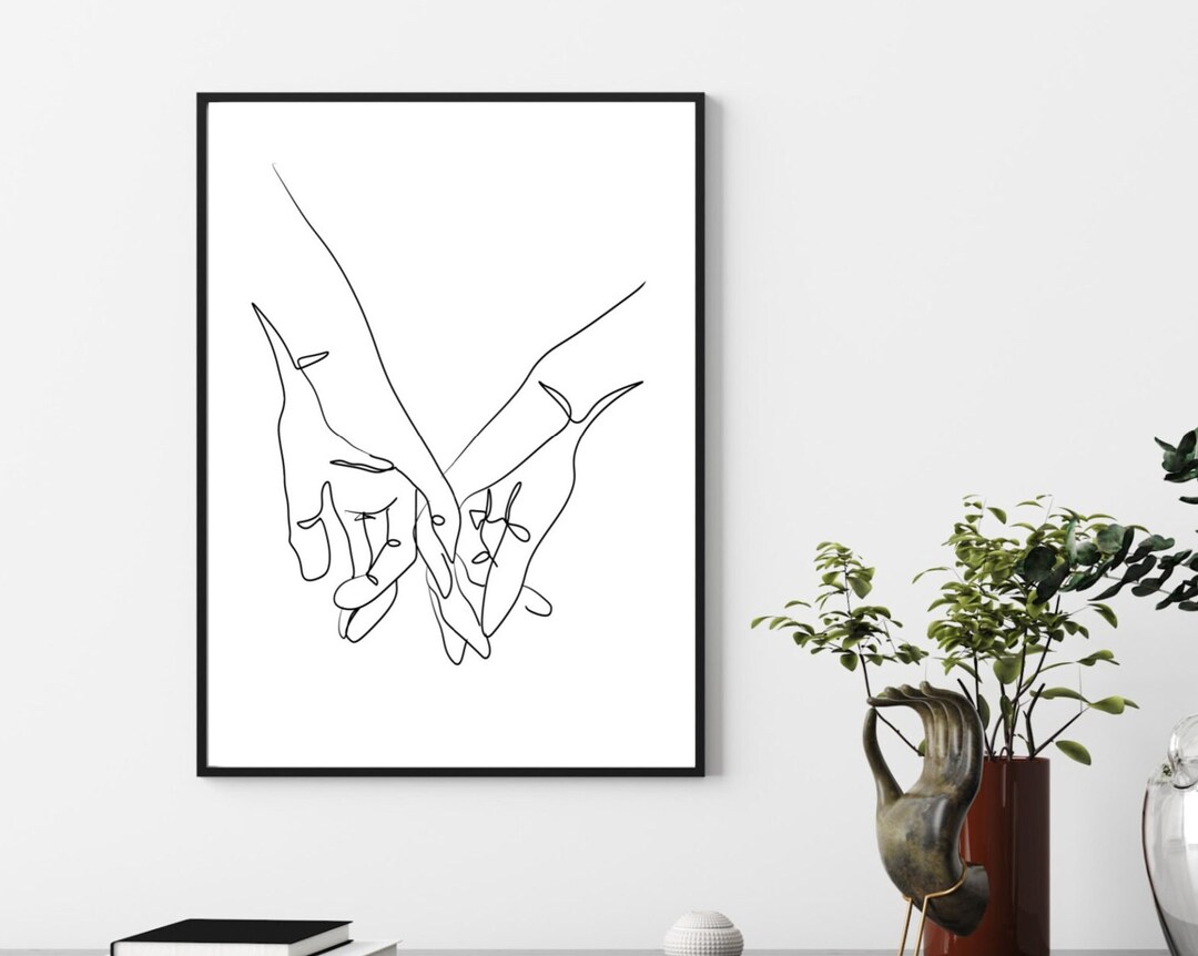 Line Drawing Print, Hand Line Print, Family Line Drawing, Line Drawing ...