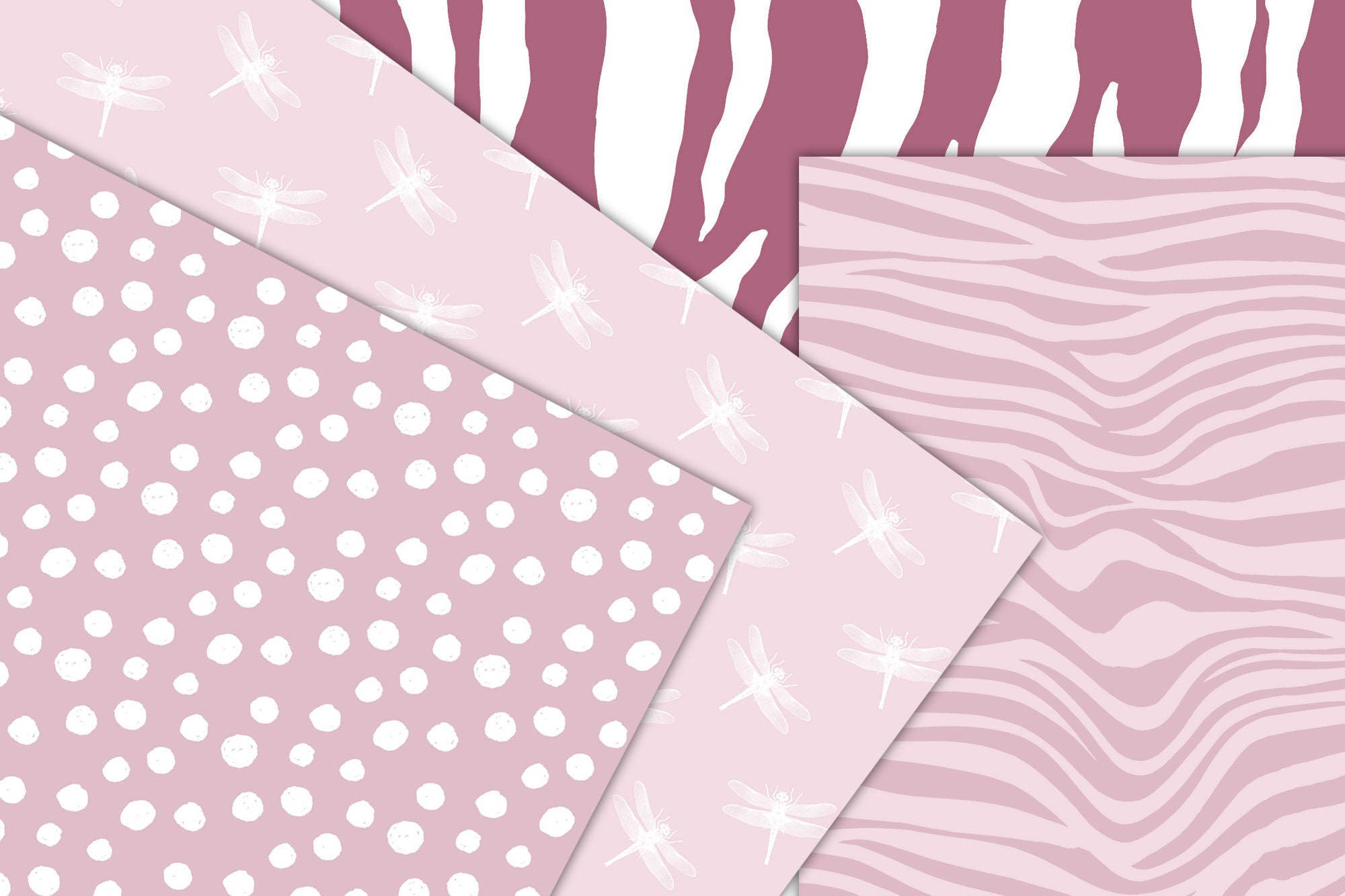 Pink Scrap Digital Paper Pink Princess Pattern Girl - Etsy