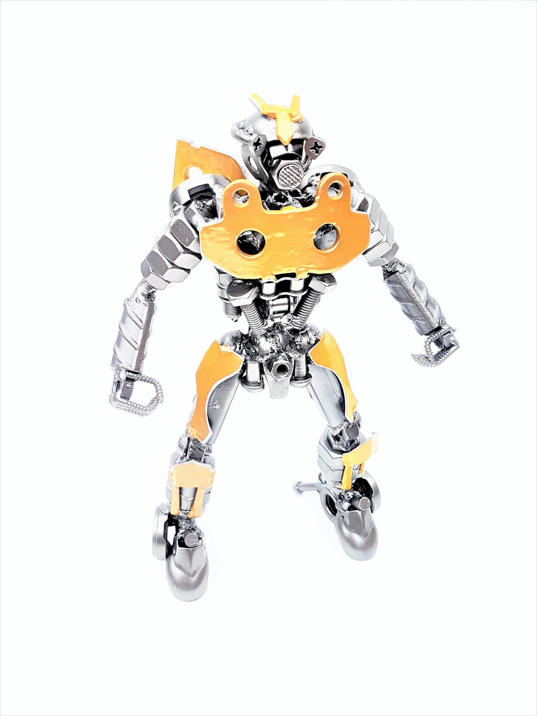 Transformers Bumblebee Standing Painted Sci-fi Handmade Recycled Metal ...