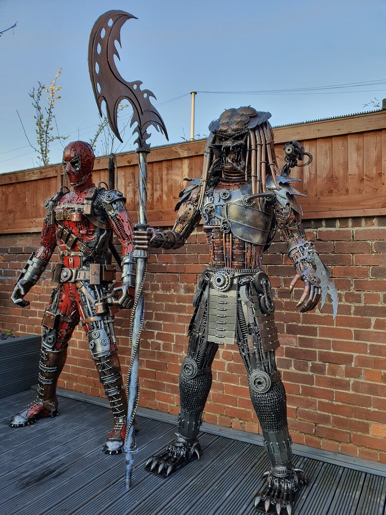 Predator Life Size Alien Vs Predator Handmade Recycled Metal - Etsy