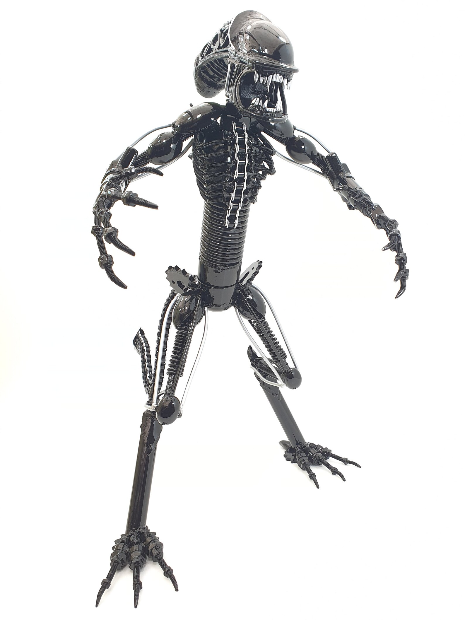 Alien 60cm Black Edged Recycled Handmade Metal Art Productions - Etsy UK