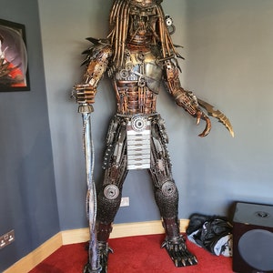 Predator Life Size Alien Vs Predator Handmade Recycled Metal Art ...