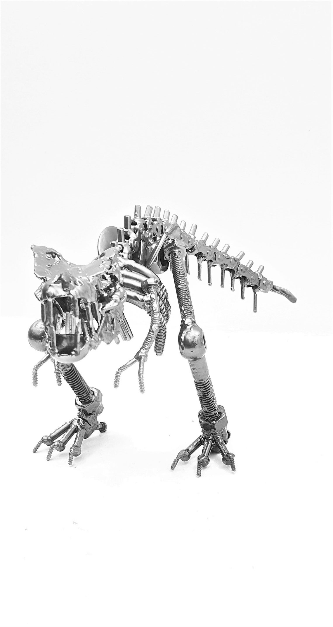 T-rex Dinosaur Handmade Recycled Metal Art Productions - Etsy