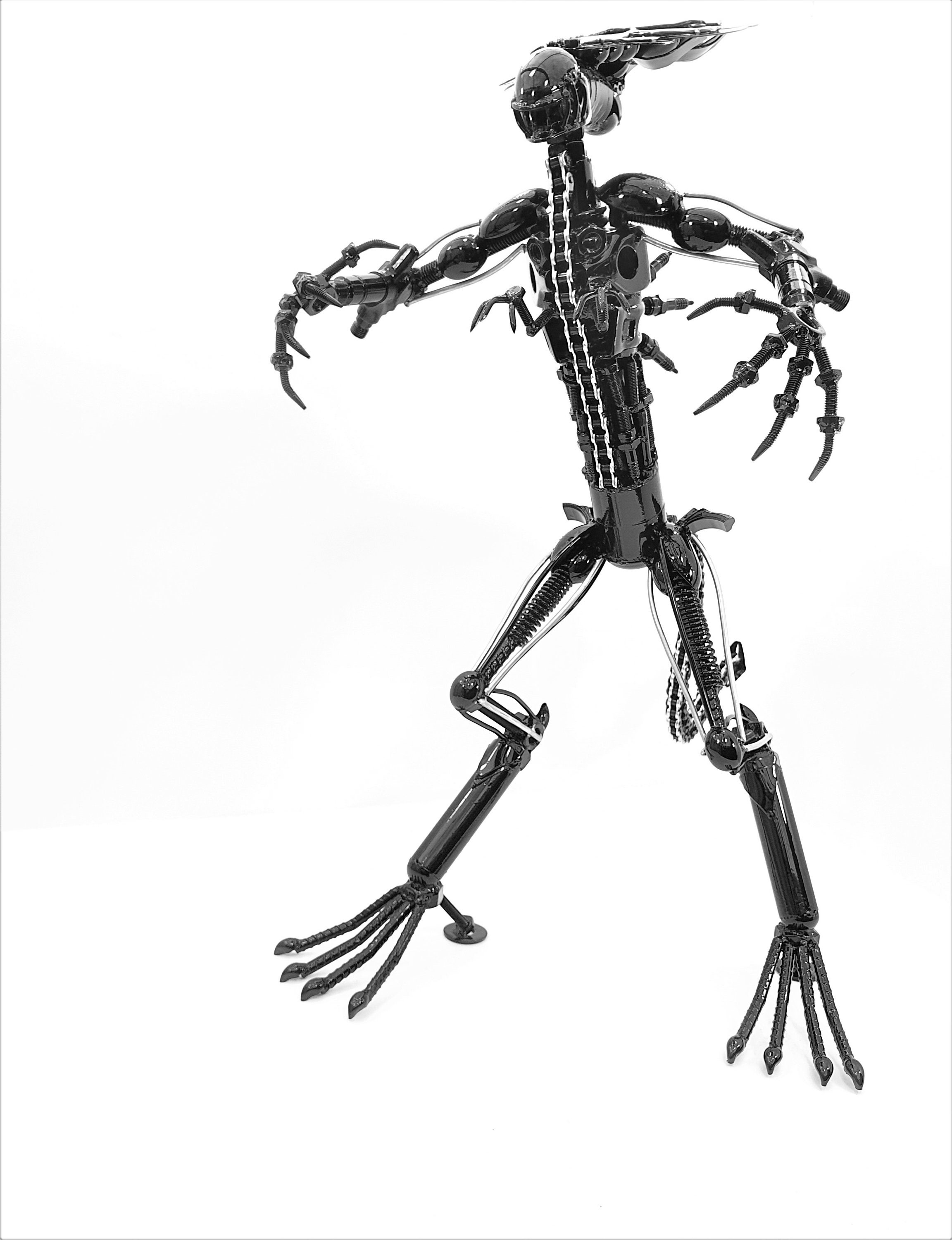 Alien 60cm Queen Black Handmade Recycled Metal Art Productions | Etsy