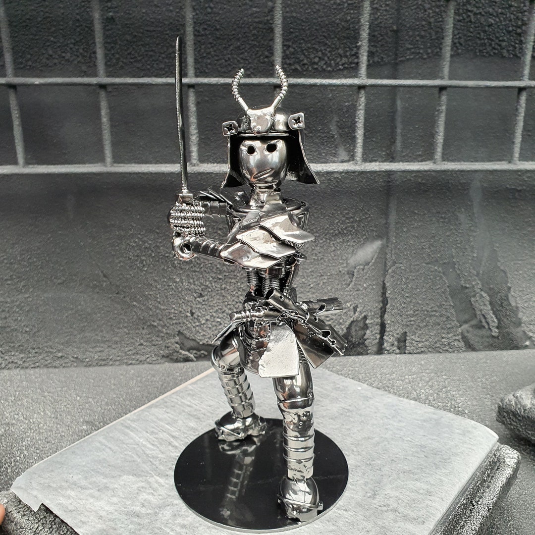 Samurai 2x Sword Handmade Recycled Metal Art Productions Sculpture - Etsy