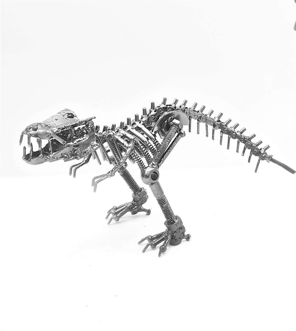 T-Rex Dinosaur Handmade Recycled metal art productions | Etsy