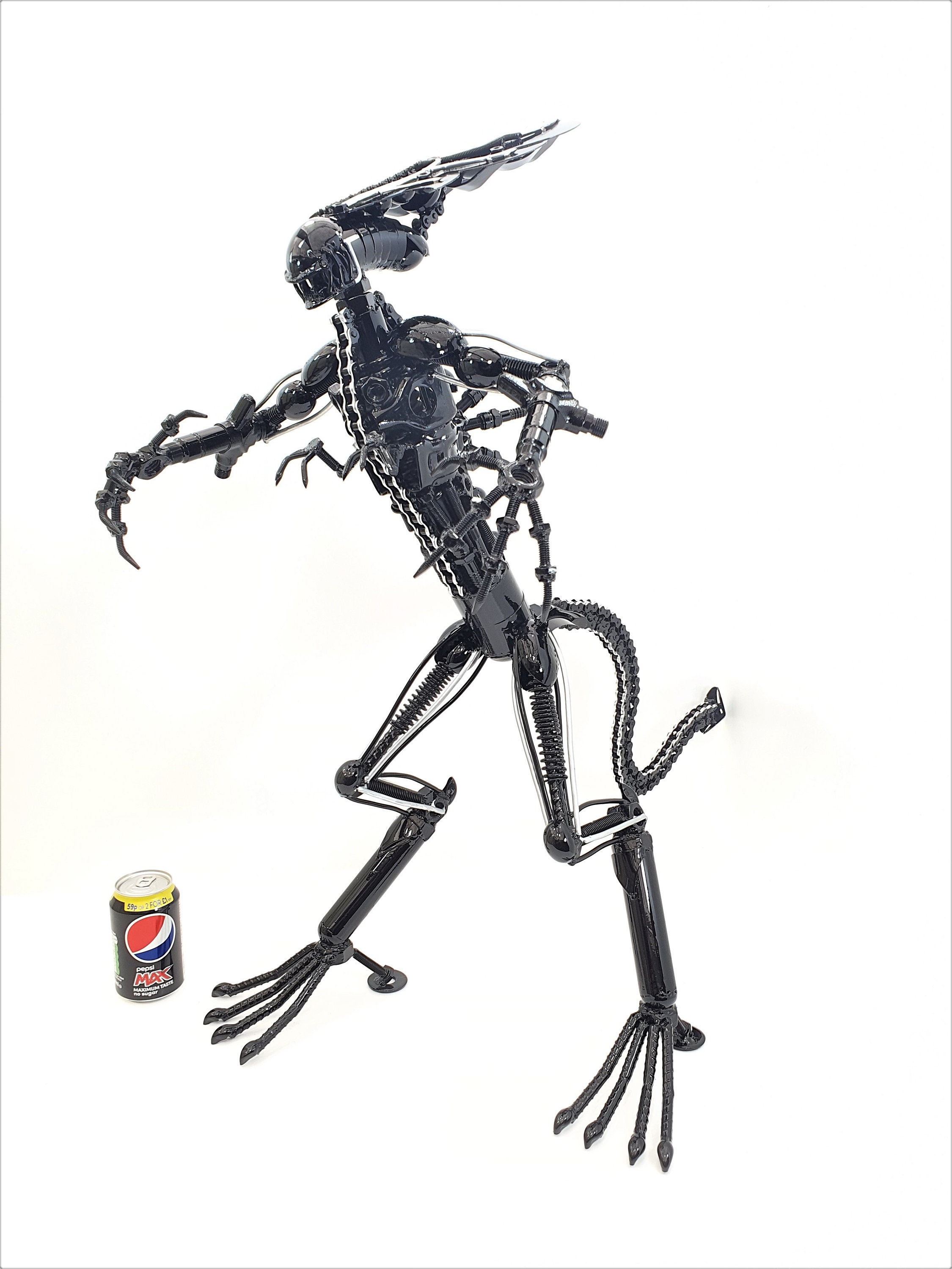 Alien 60cm Queen Black Handmade Recycled Metal Art Productions - Etsy UK