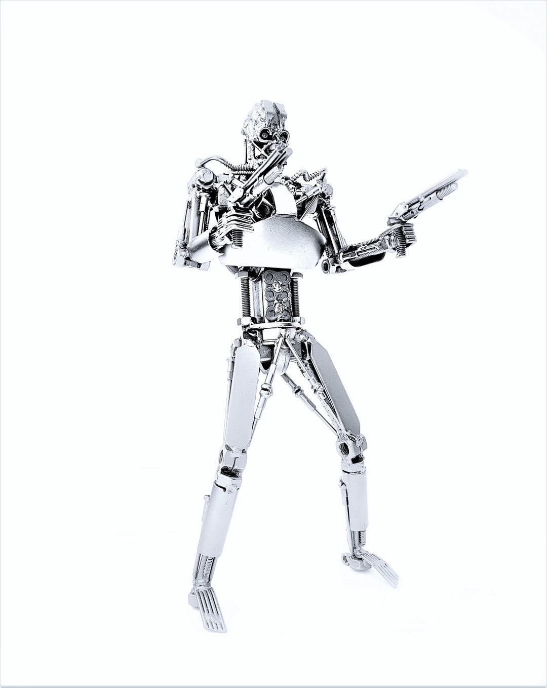 Terminator Two Guns Sci-fi Handmade Recycled Sculpture Metal Art ...