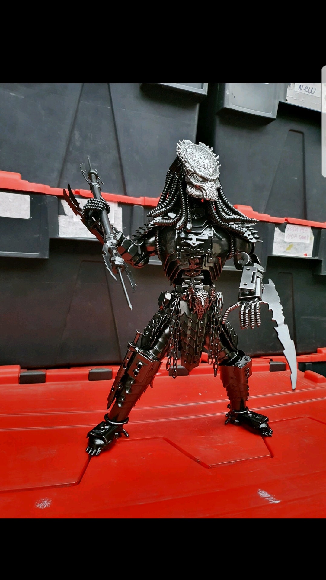 Predator 40cm Black Alien Vs Predator, Sci Fi, Metal Art Productions - Etsy