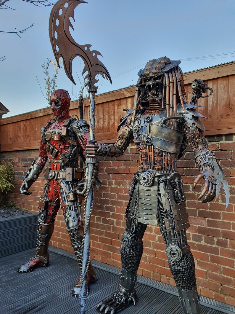Predator Life Size Alien Vs Predator Handmade Recycled Metal - Etsy