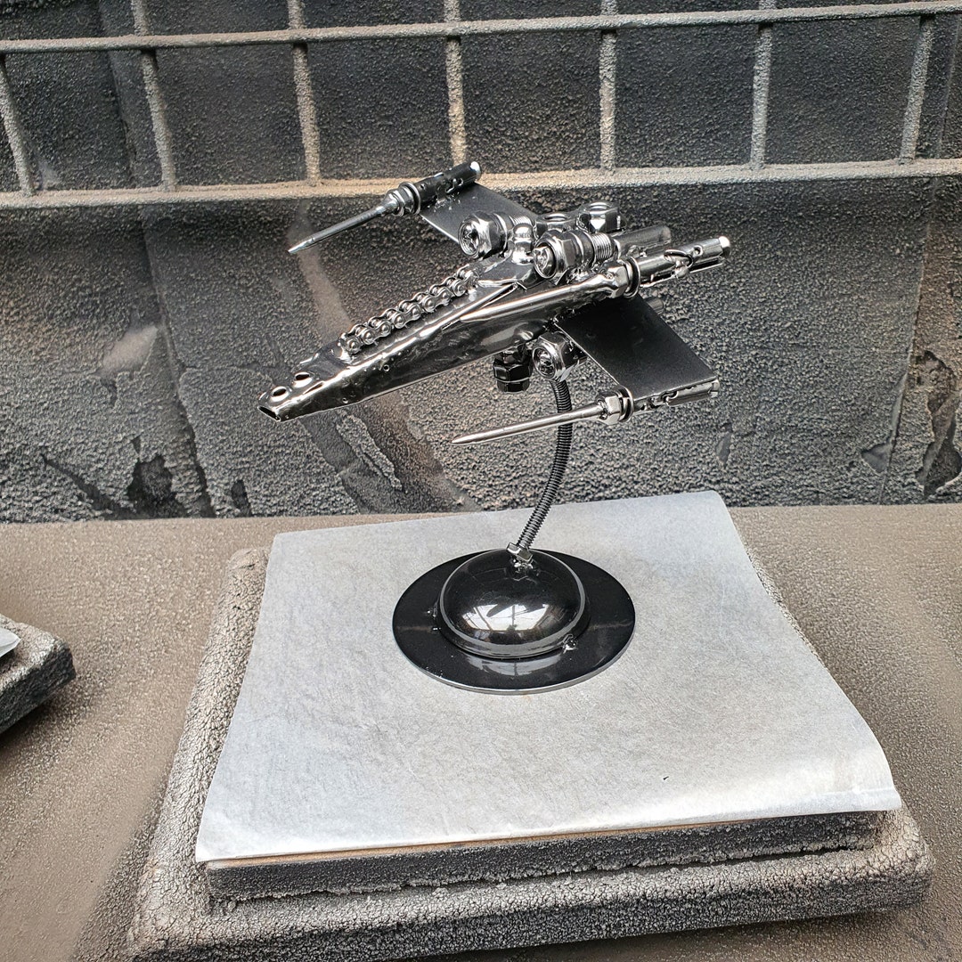 Handmade Recycled Metal X-wing Sculpture: Star Wars Inspired Art - Etsy