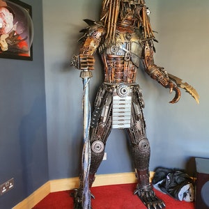 Predator Life Size Alien Vs Predator Handmade Recycled Metal Art ...