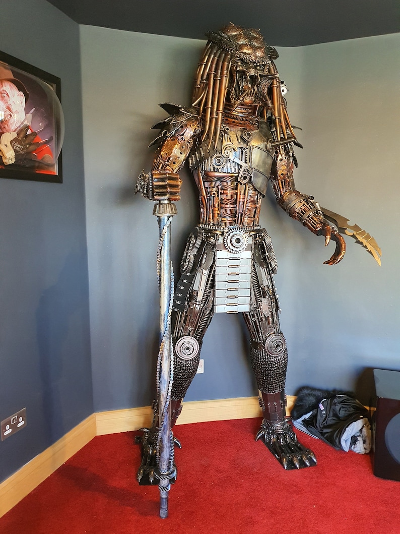 Predator Life Size Alien Vs Predator Handmade Recycled Metal - Etsy