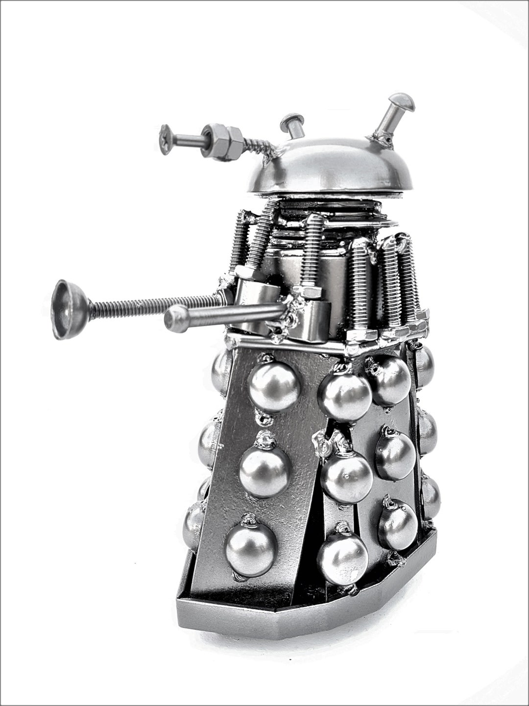 Dalek Big Silver Dr Who Handmade Recycled Metal Art Productions ...