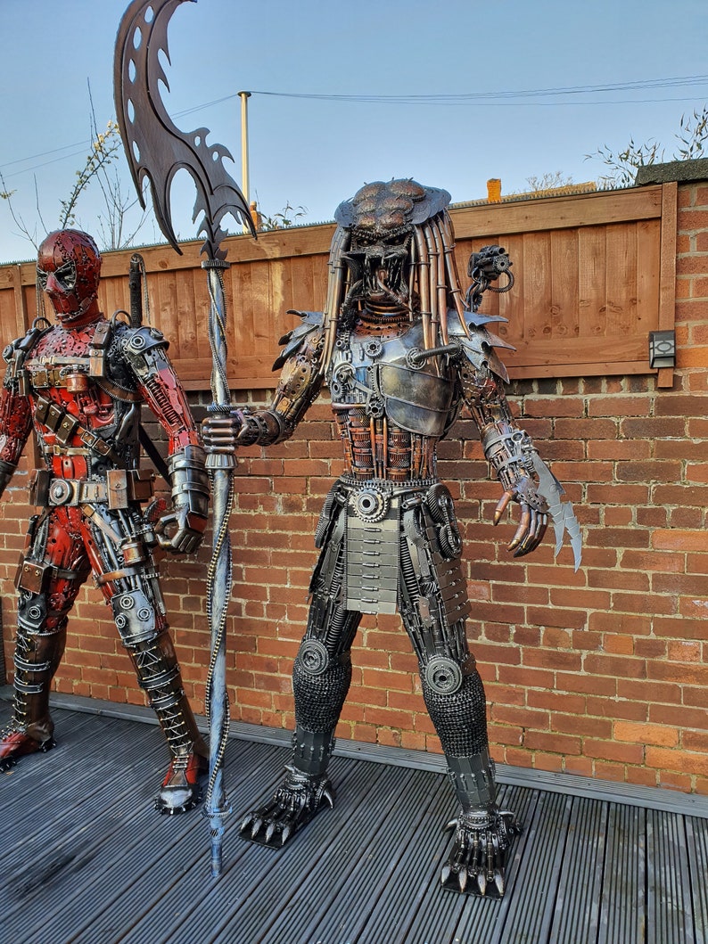 Predator Life Size Alien Vs Predator Handmade Recycled Metal - Etsy