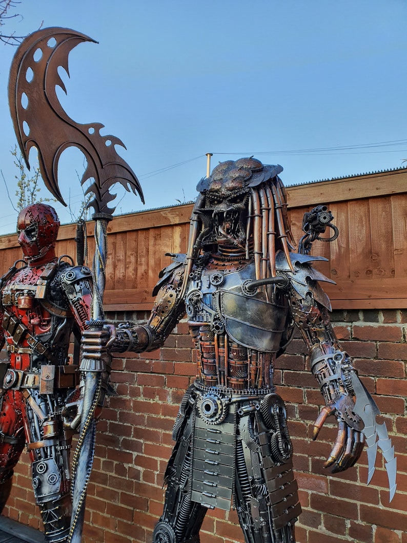 Predator Life Size Alien Vs Predator Handmade Recycled Metal - Etsy