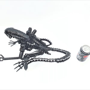 Alien 40cm Creeping Black Edged Handmade Recycled Metal Art Productions ...