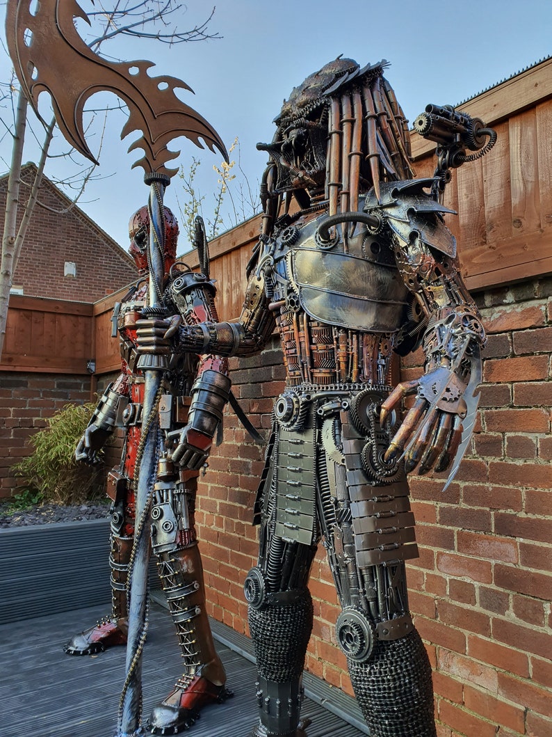 Predator Life Size Alien Vs Predator Handmade Recycled Metal - Etsy