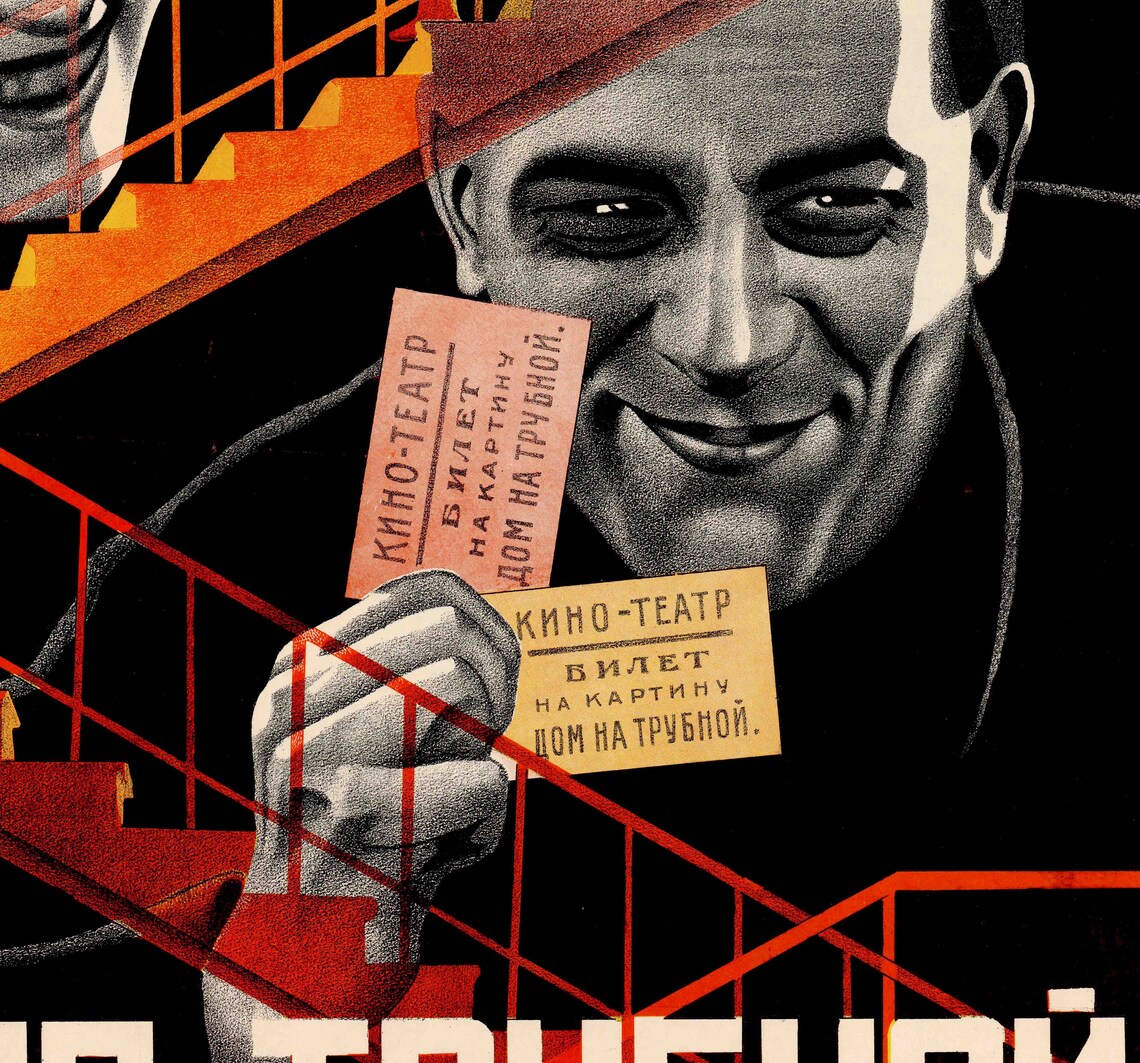 Soviet movie poster Set of 2 Russian Constructivism Art | Etsy