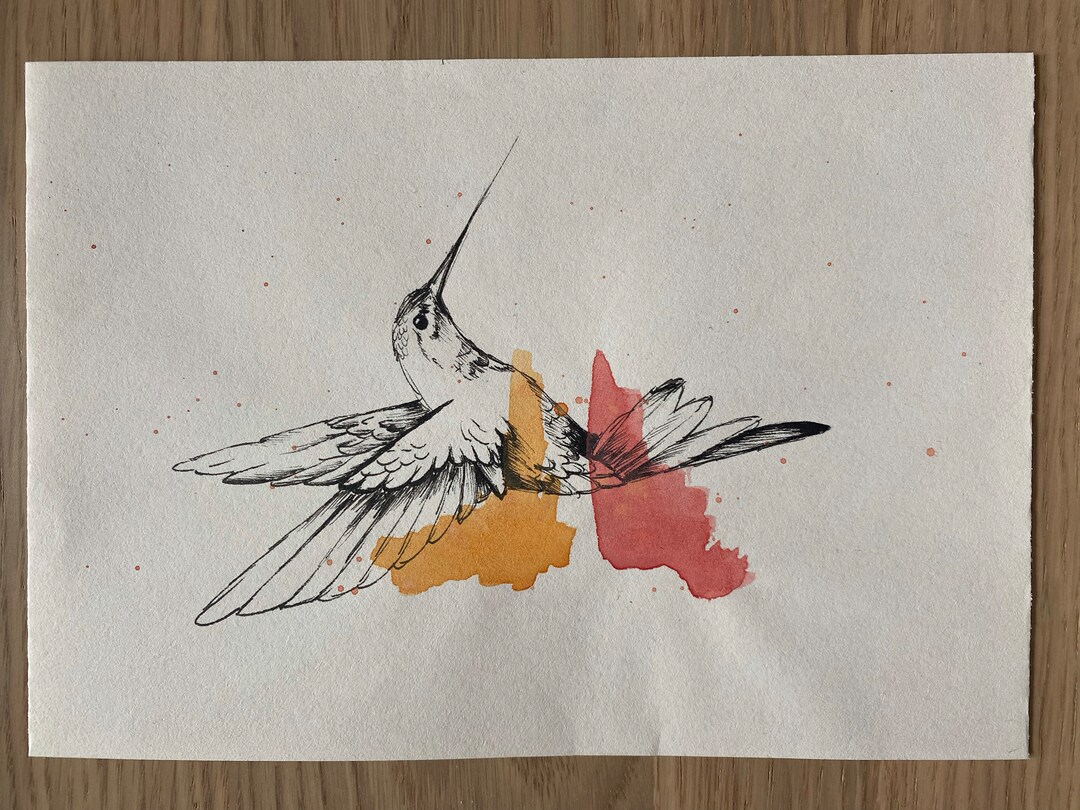 Drawing With Watercolor Highlights and Sprinkles - Etsy