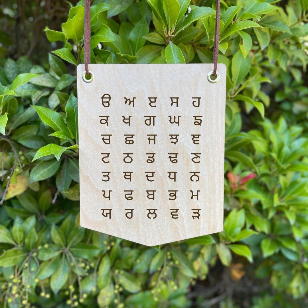 Banner Sign With Punjabi Gurmukhi Alphabets for Library, Classroom ...