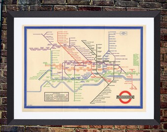 London Tube Map Poster | Etsy
