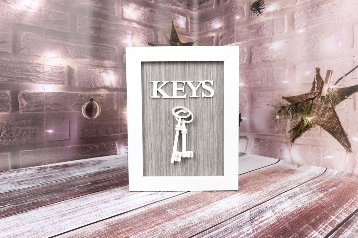 Wooden Key Box White Key Box Vintage Key Box Key Holder - Etsy