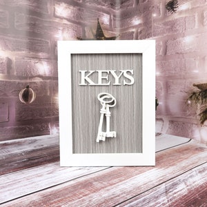 Wooden Key Box White Key Box Vintage Key Box Key Holder Key Box for ...
