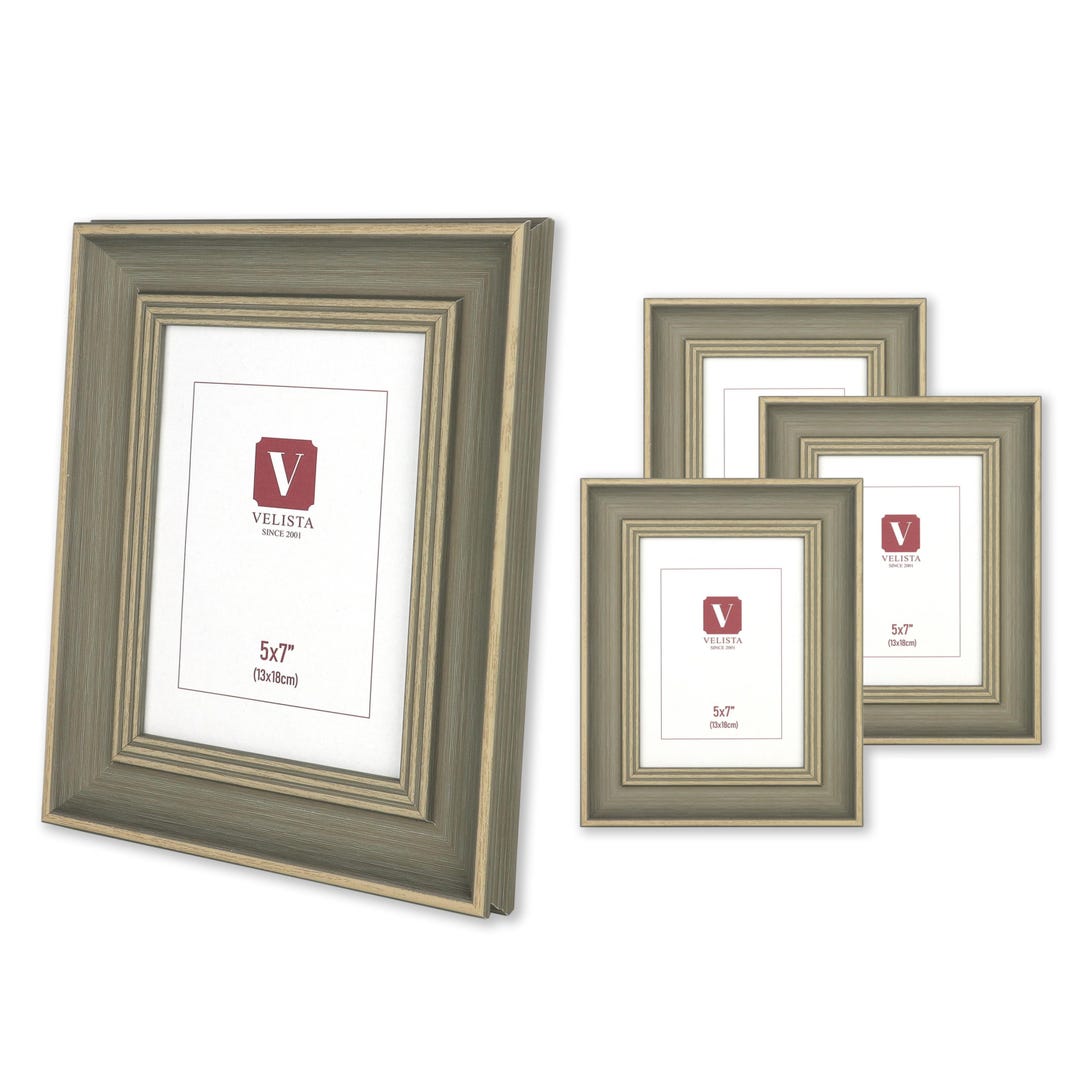 Set of 4 Sage Green Picture Frame - Vintage Picture Frames –green Wood ...