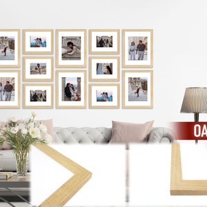 12 Piece Large Rectangle Gallery Wall Frame Set - Modern Photo Frame ...