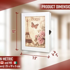 Wooden Key Box - White Key Box - Vintage Key Box - Key Holder - Key Box ...