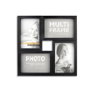 4-opening 4x6 Rustic Picture Frame Collage Farmhouse Tabletop Square ...
