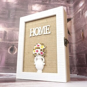 Wooden Key Box White Key Box Vintage Key Box Key Holder - Etsy