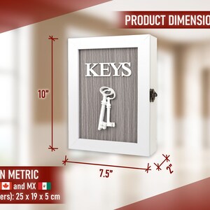 Wooden Key Box White Key Box Vintage Key Box Key Holder Key Box for ...