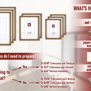 8 Piece Gallery Wall Frame Set "dis"-rustic Photo Frame Set With Mat ...