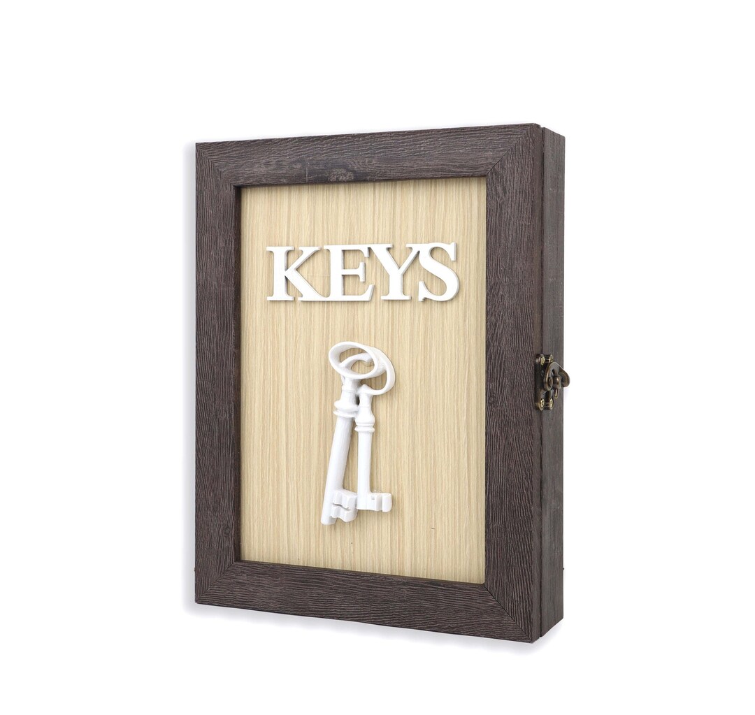 Wooden Key Box - Brown Key Box - Vintage Key Box - Key Holder - Key Box ...