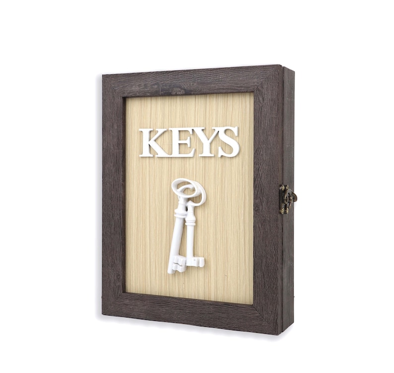 Wooden Key Box Brown Key Box Vintage Key Box Key Holder - Etsy