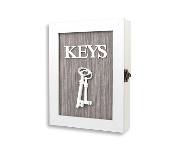 Wooden Key Box White Key Box Vintage Key Box Key Holder - Etsy