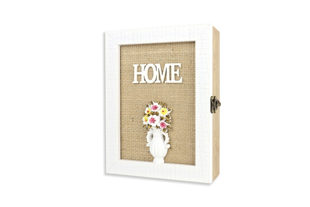 Wooden Key Box - White Key Box - Vintage Key Box - Key Holder - Key Box ...