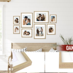 8 Piece Gallery Wall Frame Set "dis"-rustic Photo Frame Set With Mat ...