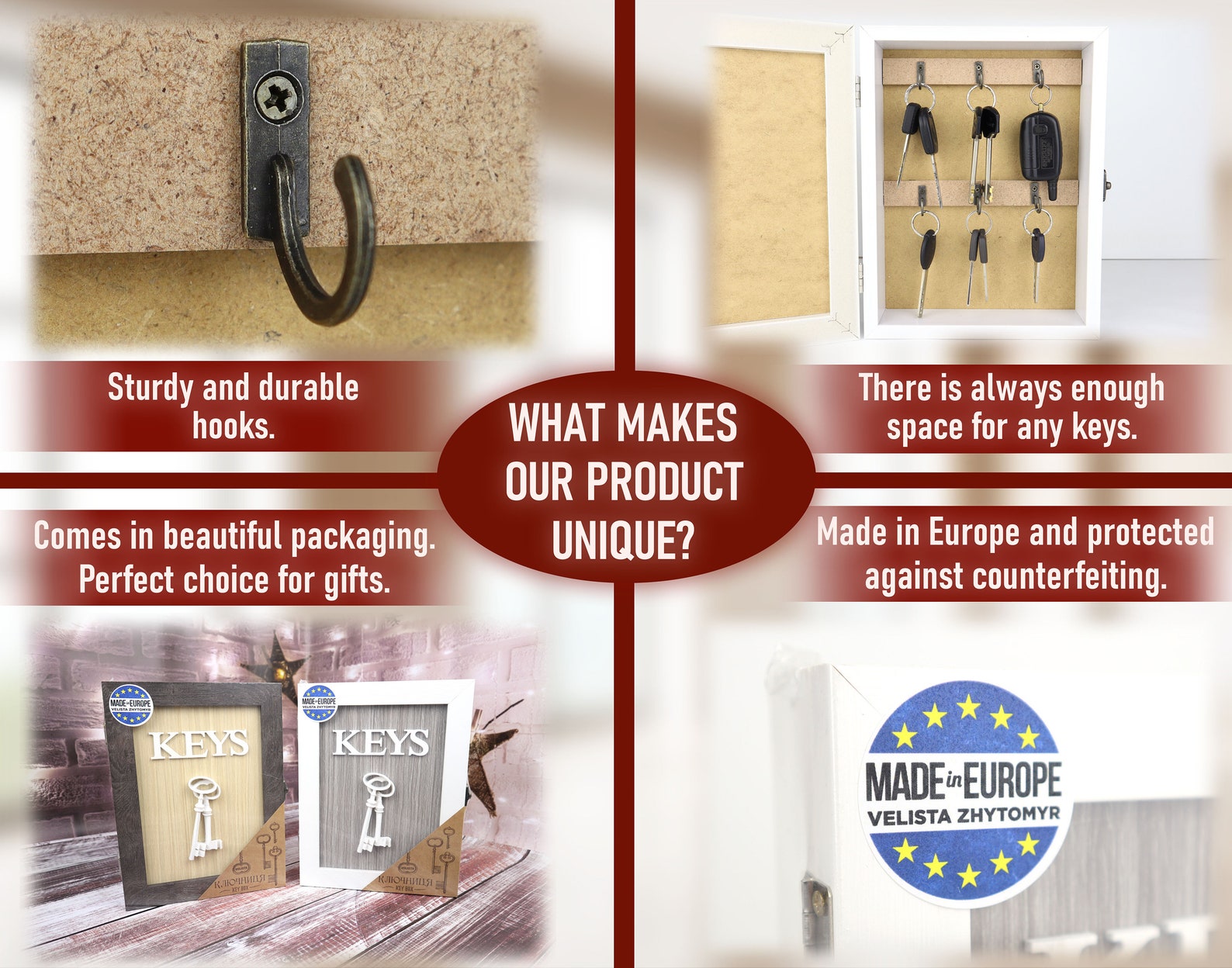 Wooden Key Box White Key Box Vintage Key Box Key Holder - Etsy