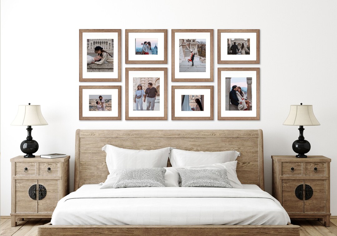 8 Piece Rectangle Gallery Wall Frame Set Rustic Photo Frame - Etsy