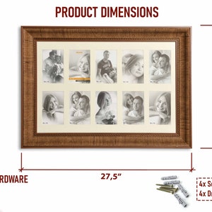 Rustic Brown 10 Collage Picture Frame Wooden Home Decor | Etsy