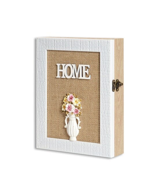 Wooden Key Box White Key Box Vintage Key Box Key Holder | Etsy